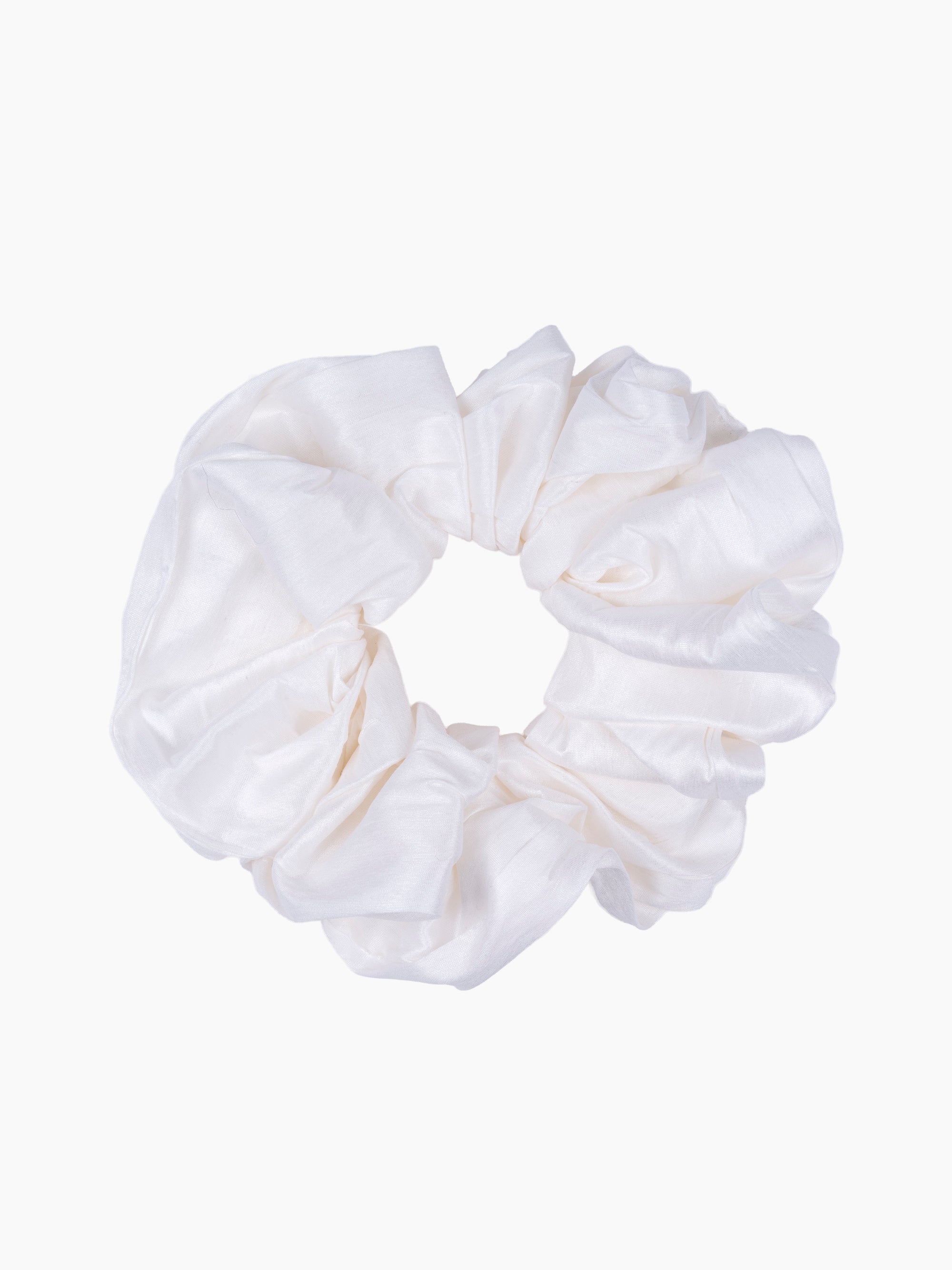 White Poof Scrunchie – The Post Supply